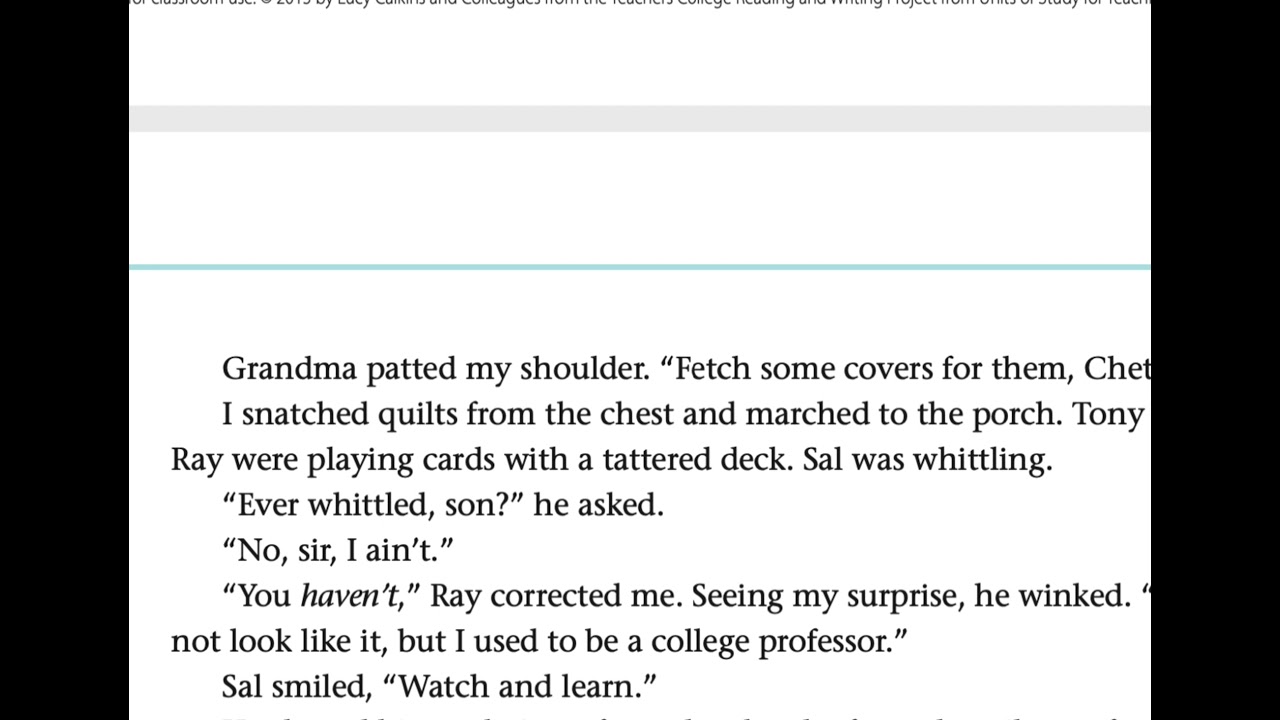 Grade 4 Reading Unit 4 POST Assessment Text Read Aloud.