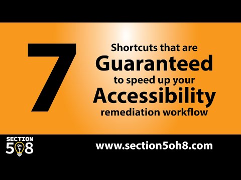 7 Accessibility Remediation Keyboard Shortcuts