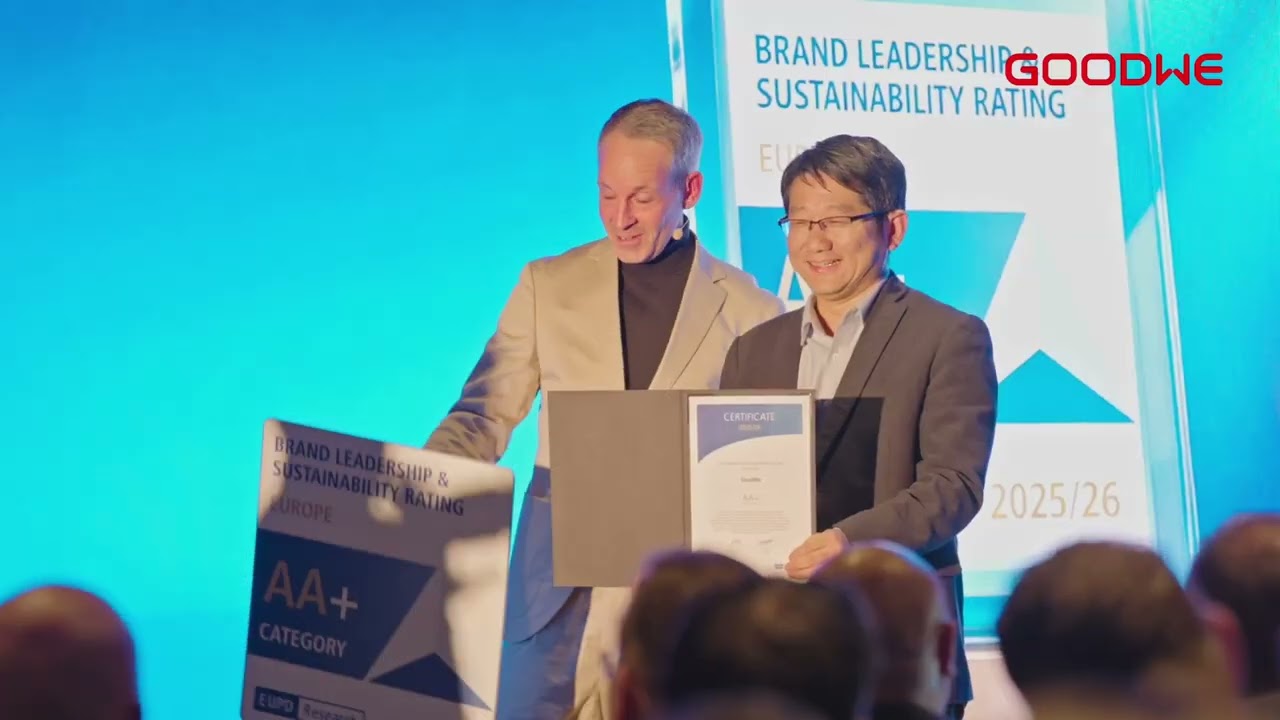 GoodWe Received EUPD Research AA+ Category Certificate for Brand Leadership & Sustainability