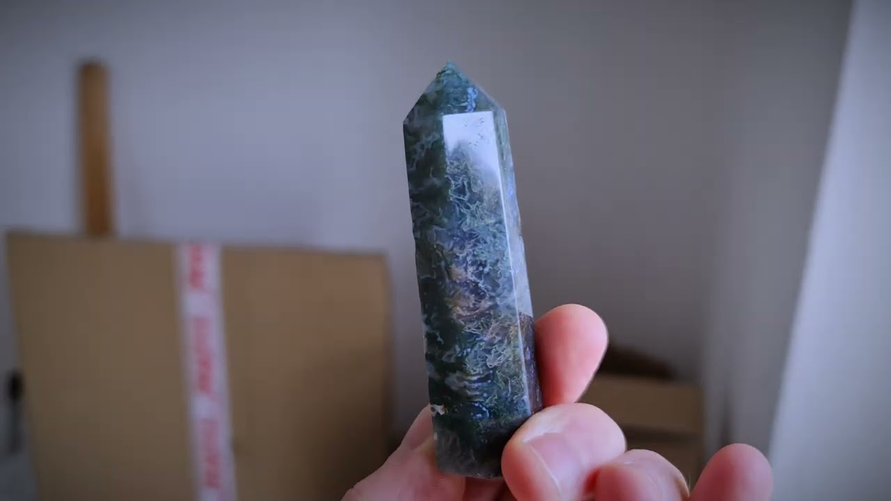 Moss Agate Crystal Towers