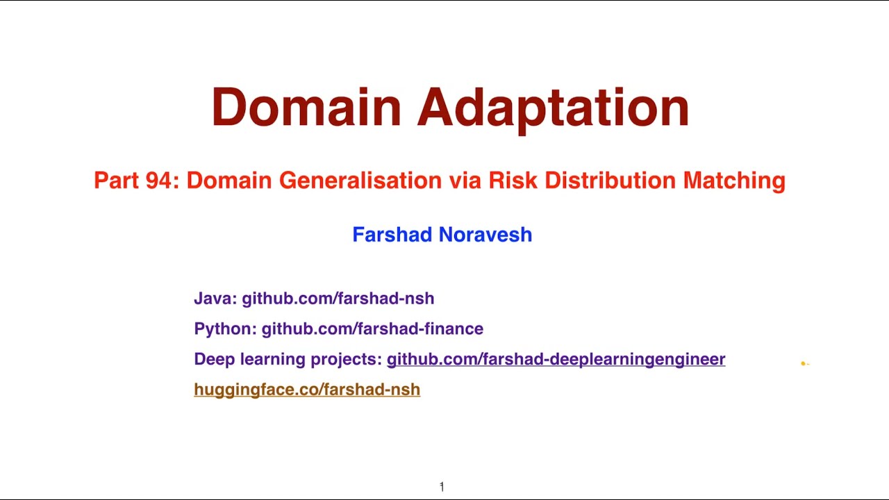 Part 94: domain generalisation via risk distribution matching