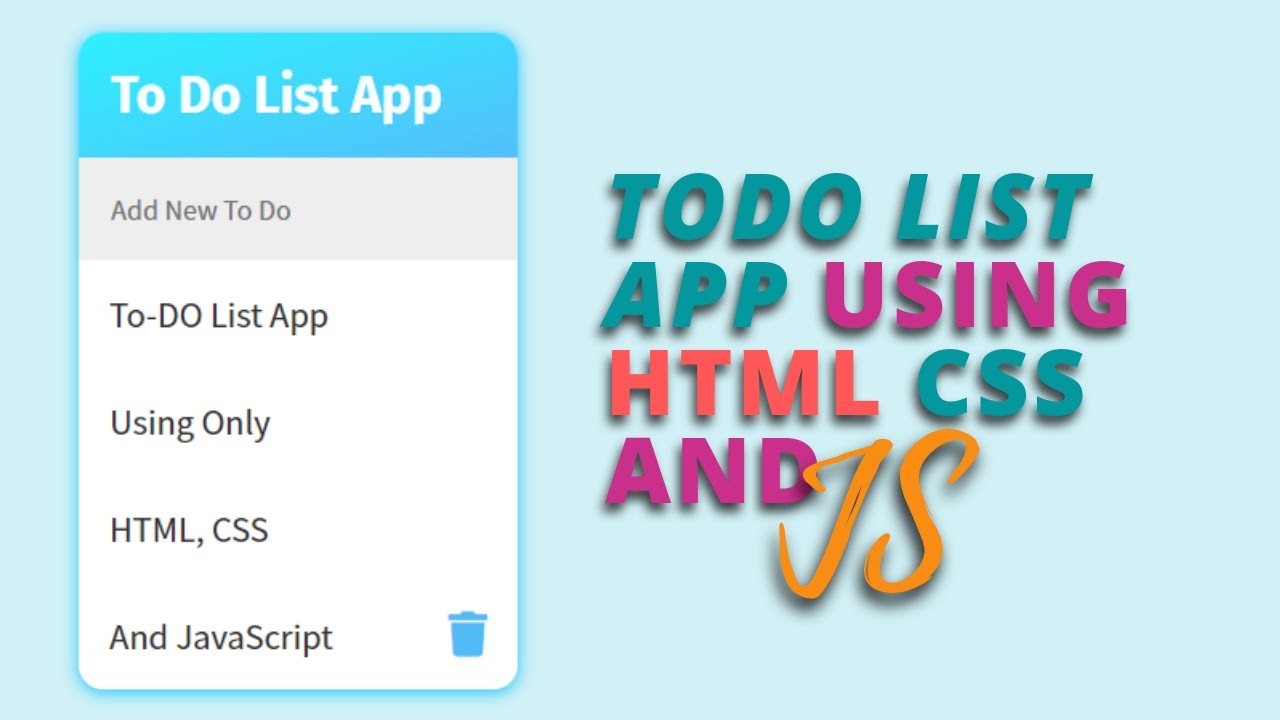 Todo List Using JavaScript | How to make a Todo list app using JavaScript Fully responsive