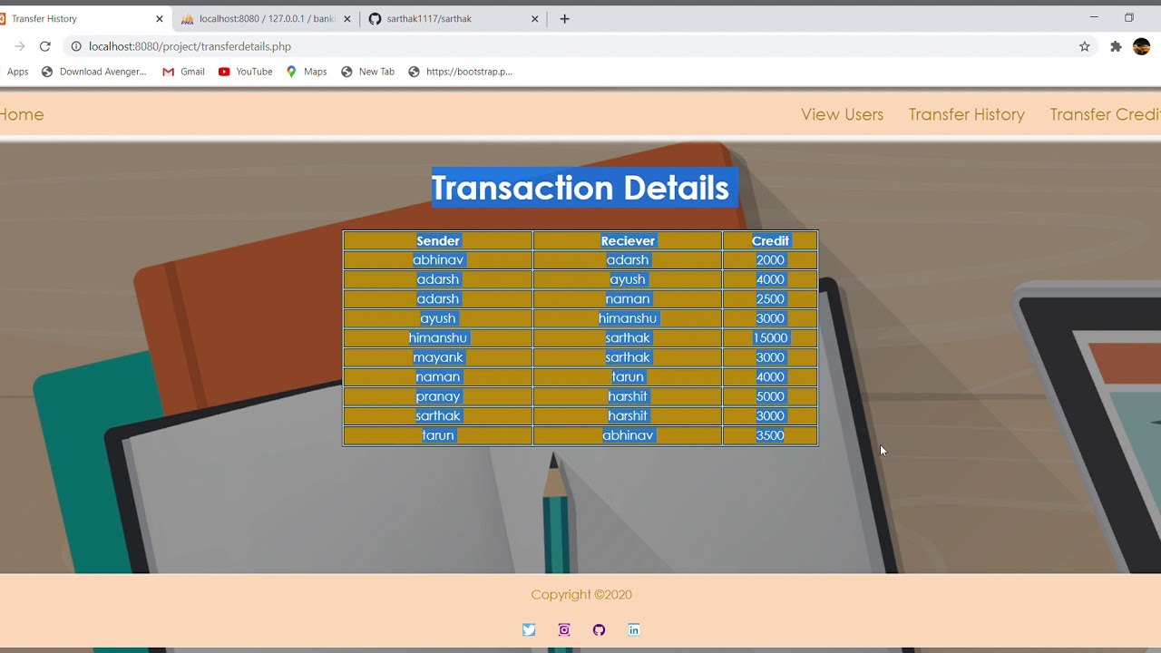 Basic banking system #GRIPDEC2020