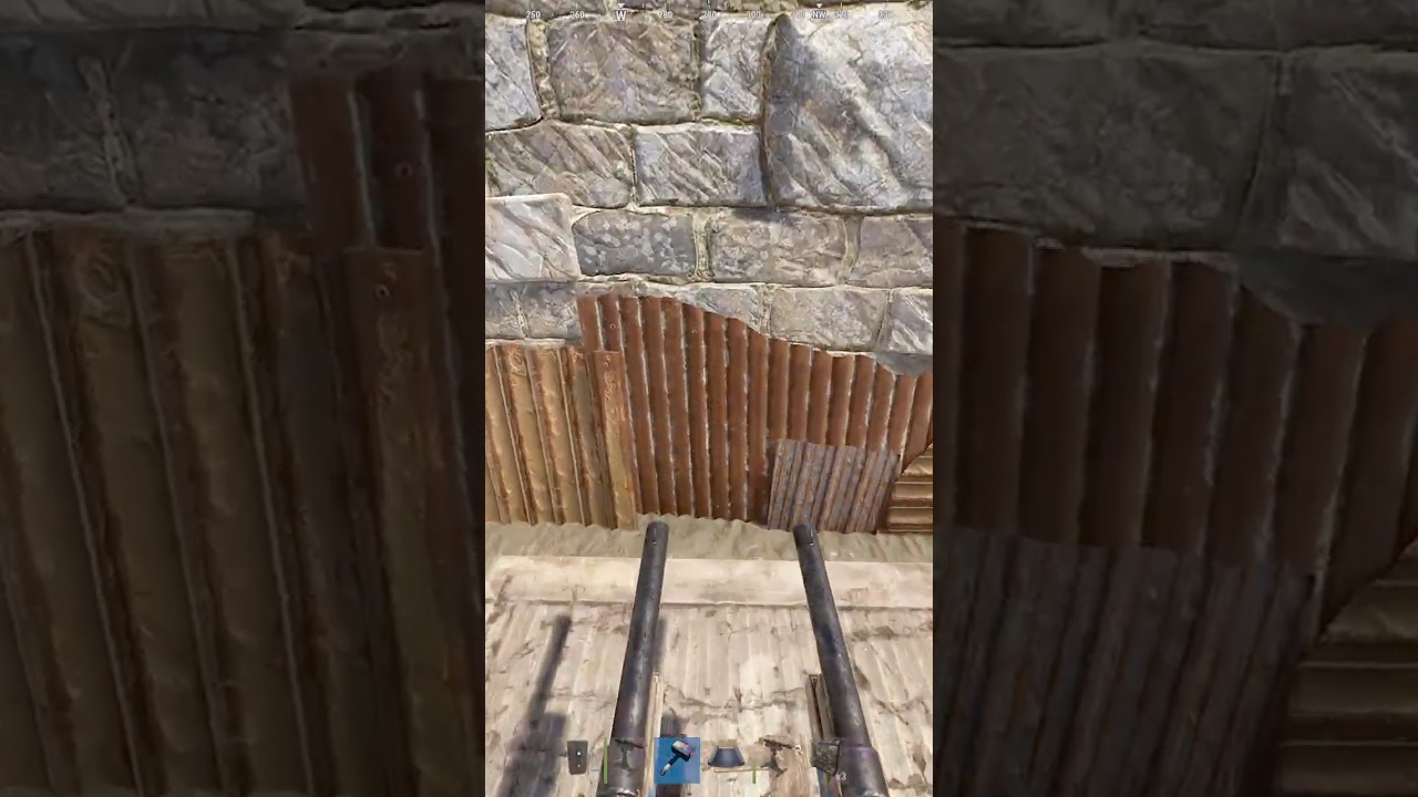 EcoRaid High External Stone Wall With Guntrap if u have privileges #rust #rusttips #rusttricks