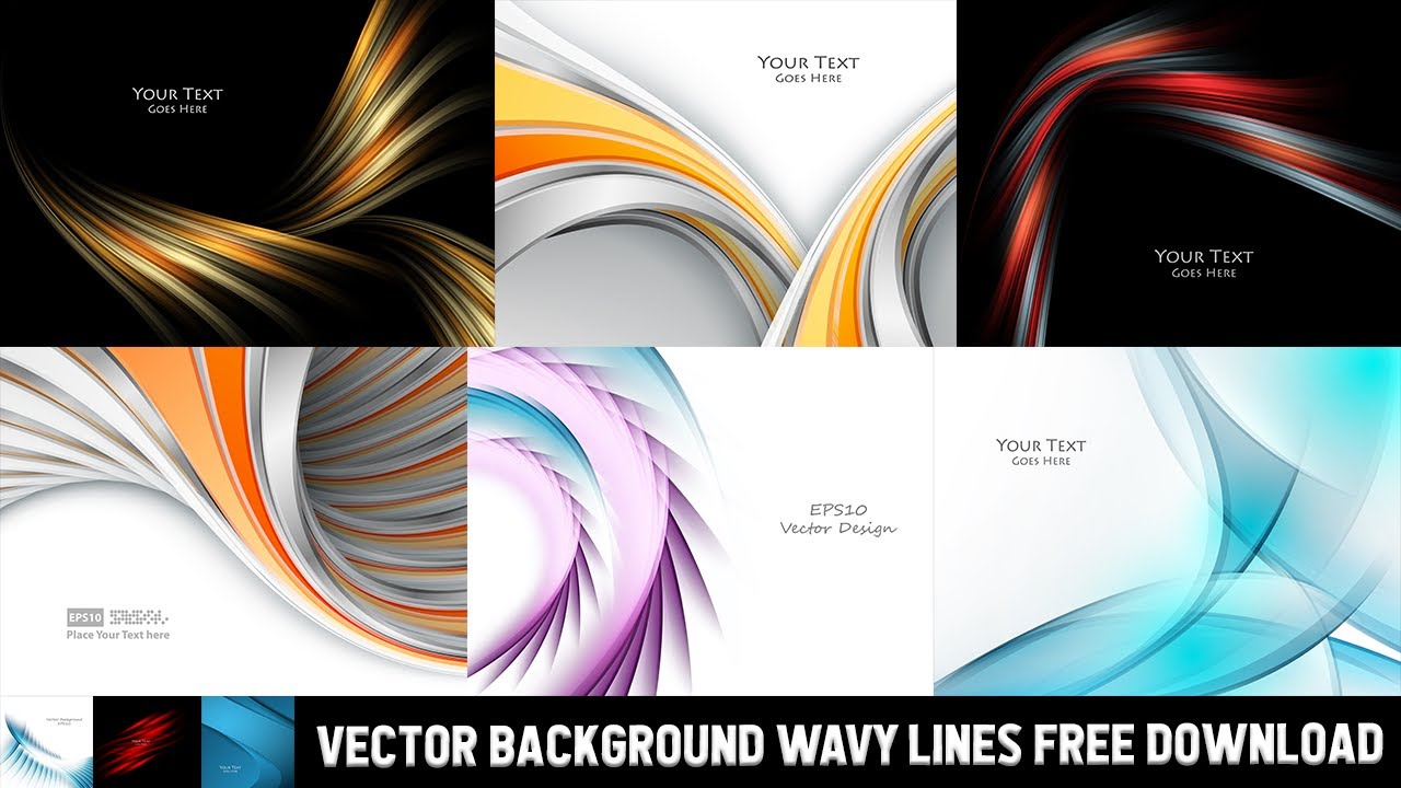 Wavy Lines Vector Background