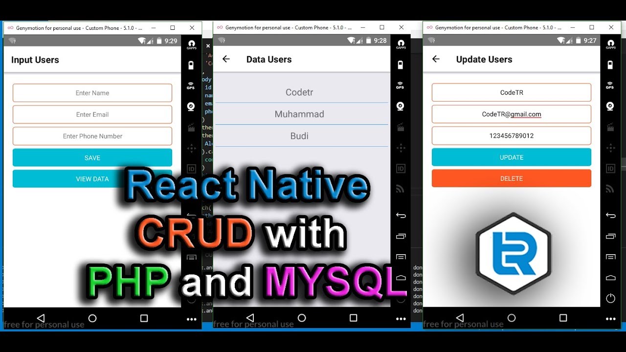 React Native - CRUD with Rest API PHP (Part 4)