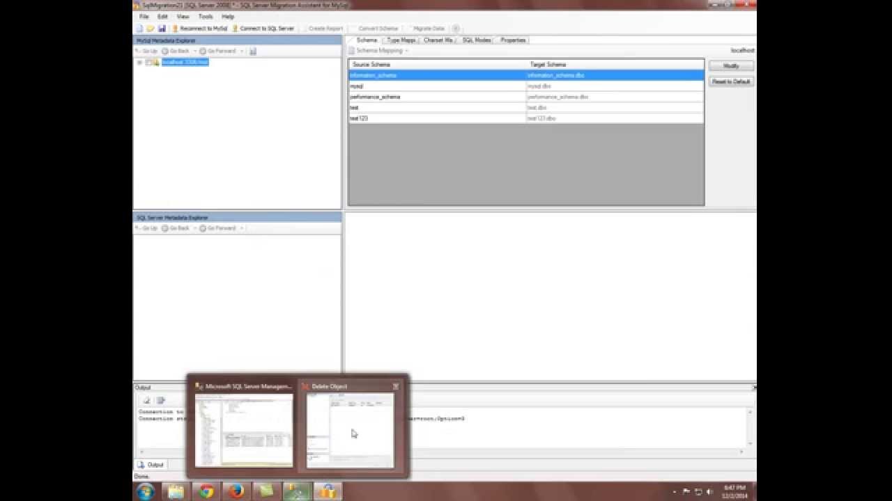 How to migrate mysql database to MS Sql Server 2008 Using SSMA