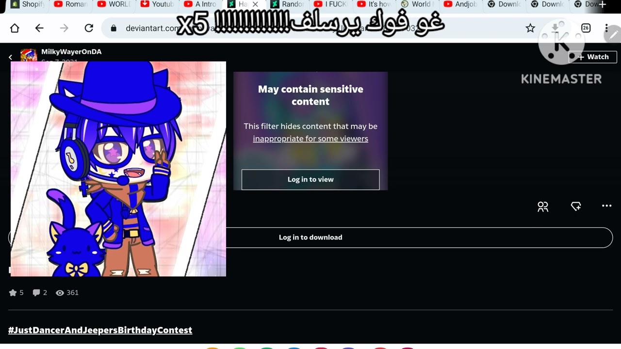 @Milkactic_714 smashes sensitive content on Deviantart + Bonus