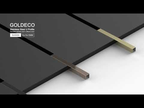 Enhance Your Space with Decorative Colored & Polished Stainless Steel U Channel Profiles(10x10x10mm)
