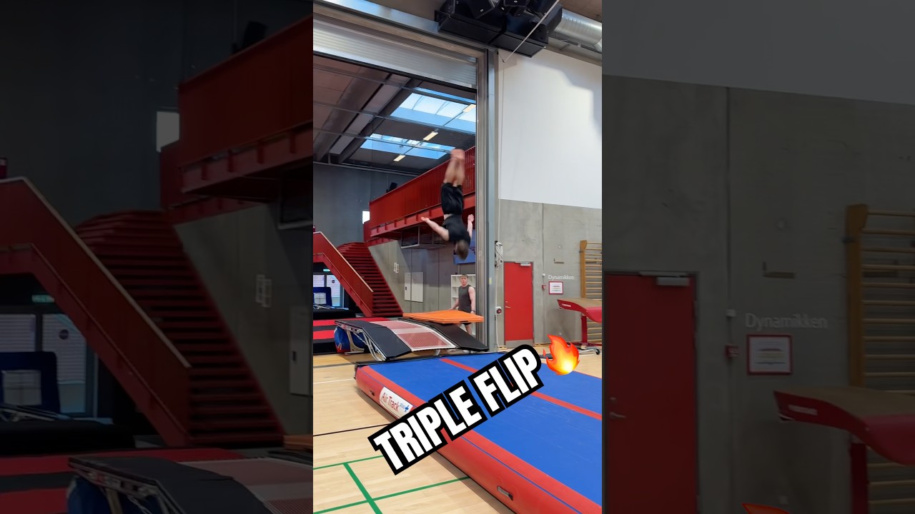 DOUBLE LAYOUT into FULL TWISTING TRIPLE BACKFLIP #trampoline #training #flips by Magnus Lindholmer