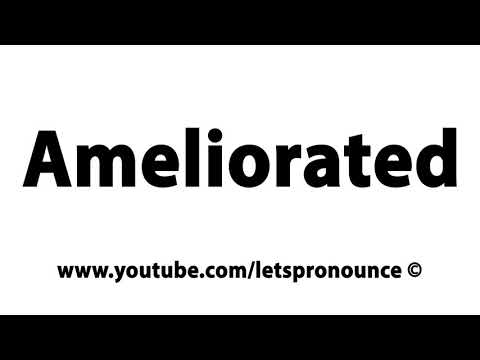 How to Pronounce Ameliorated