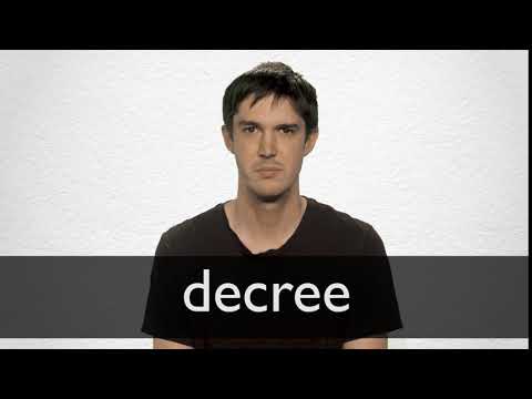 How to pronounce DECREE in British English