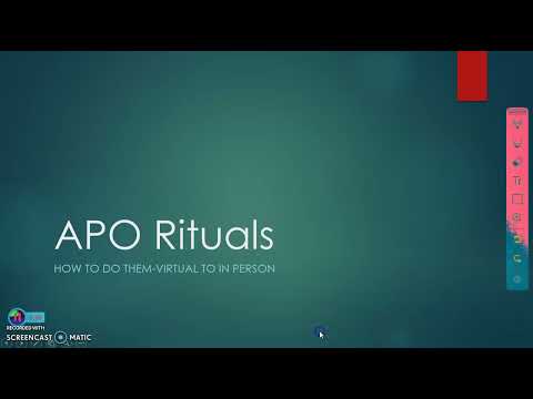 "Chapter Essentials" Episode 2 - APO Rituals: How to Do Them - Virtual to In-Person