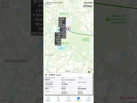 United Therapeutics Bell 429 WLG [N78UT] landing in RDU Airport from CON, SWF and ESN Airports