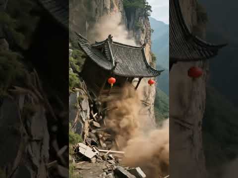 House Built Too Close to Cliff Ends in Disaster! #nature #lava