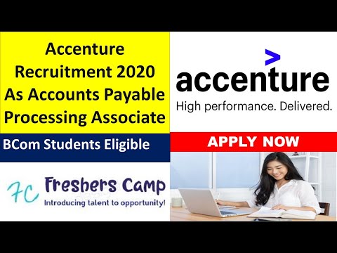 Accenture Recruitment 2020 | Accounts Payable Processing Associate | Apply Online