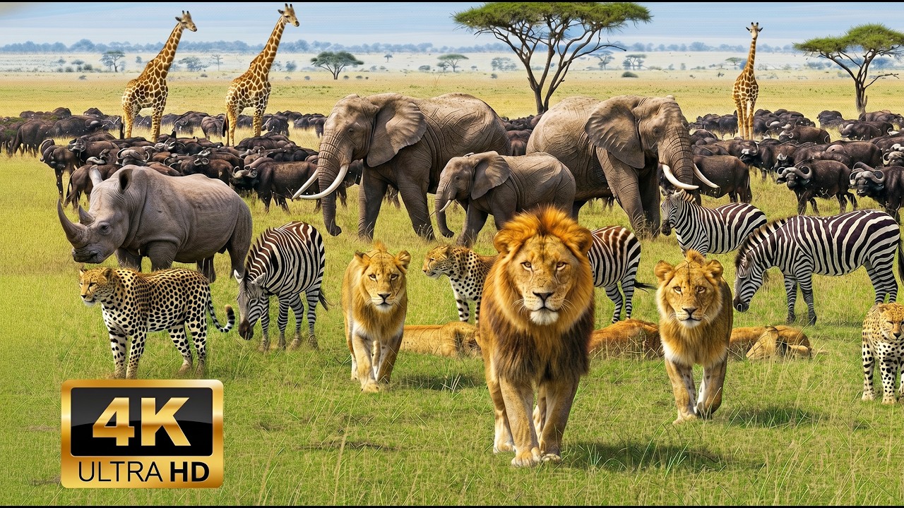 Peaceful African Savanna 4K | Wildlife Safari Scenes for Relaxation, Focus & Calm