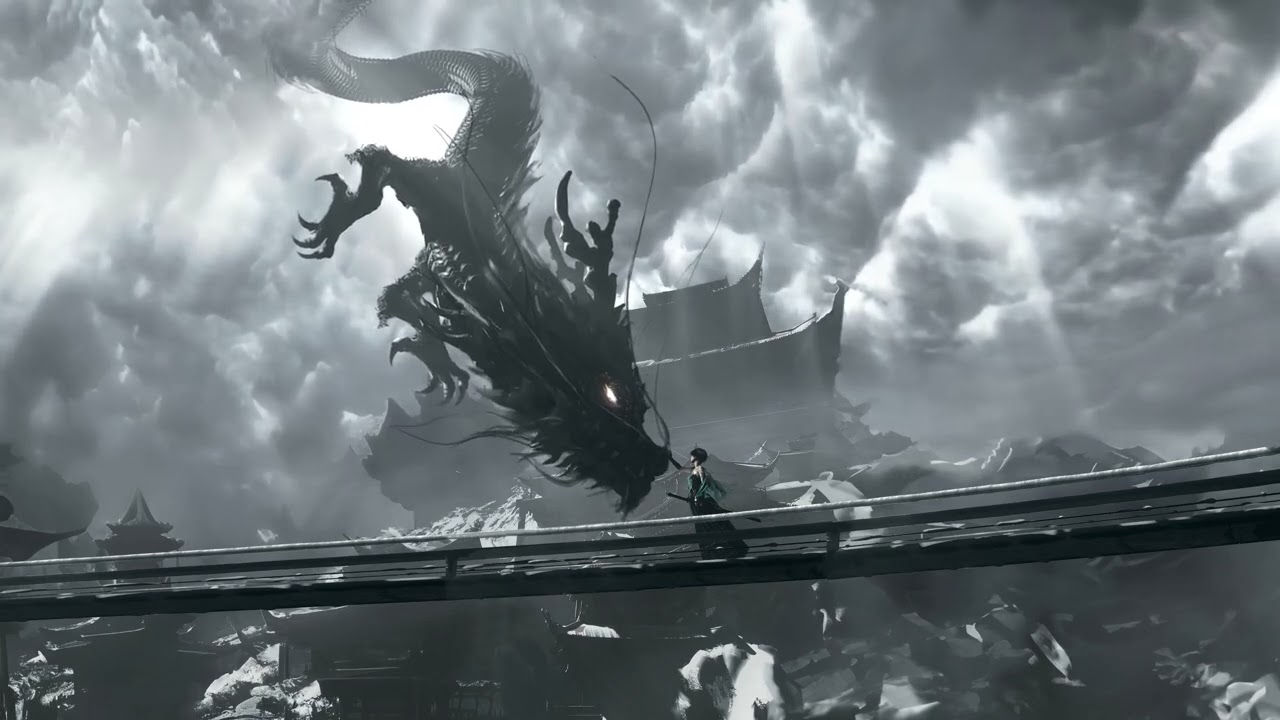 Black Dragon 4K Live Wallpaper 🐉 | Dark Fantasy Loop Background for PC Free Download (60FPS)