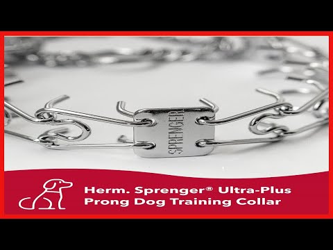 Herm Sprenger Ultra-Plus Prong Dog Training Collar, Chrome, 3.25 mm x 20" Neck Size; 22" Chain