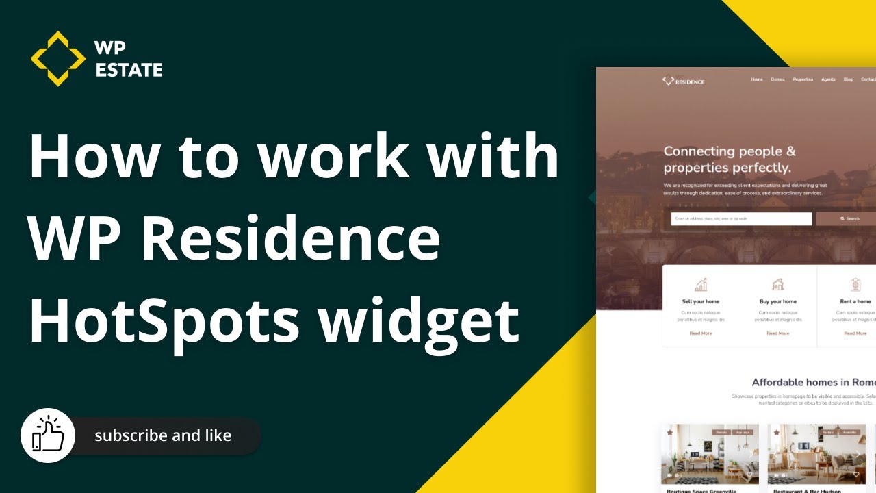 How to work with the WP Residence HotSpots widget for Elementor