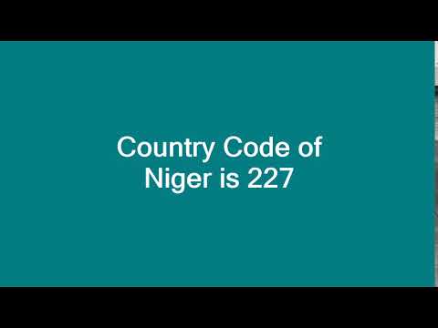 Country Code of Niger is 227