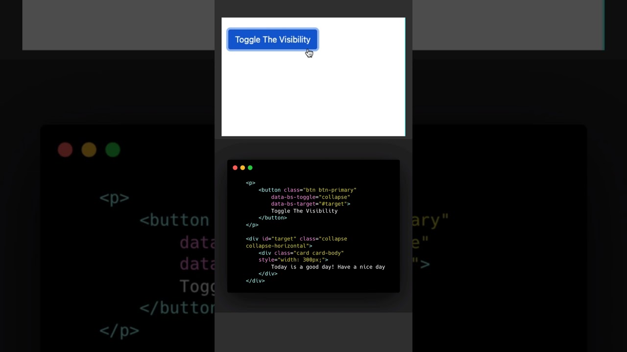 👨‍💻Toggle Button With Bootstrap 👨‍💻#viral #coding #javascript #html #cod #webdeveloper #webdesign