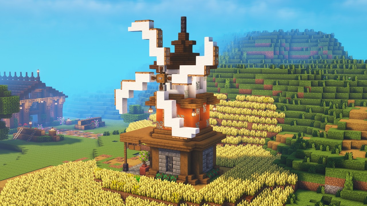 how to build windmill in minecraft (Tutorial) #howtobuild #tutorial