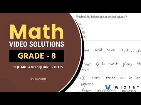 Grade 8 Math Tests - Maths Square And Square Roots worksheets for Grade 8 - Set 1604989042