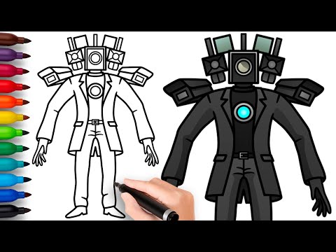 HOW TO DRAW TITAN CAMERAMAN | Skibidi Toilet - Easy Step by Step Drawing