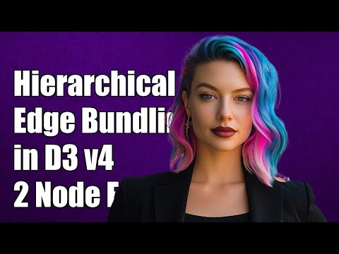 Hierarchical Edge Bundling in D3 v4: Simple 2 Node Example Explained