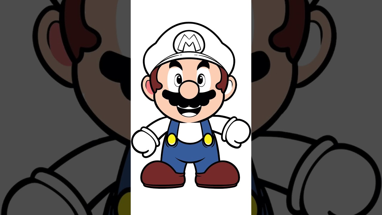 Mario Coloring Page | #MarioColoringPages #PrintableFun #ColorYourAdventure  #viral #coloringpages