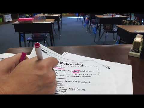 /sh/ and ing inflection worksheet