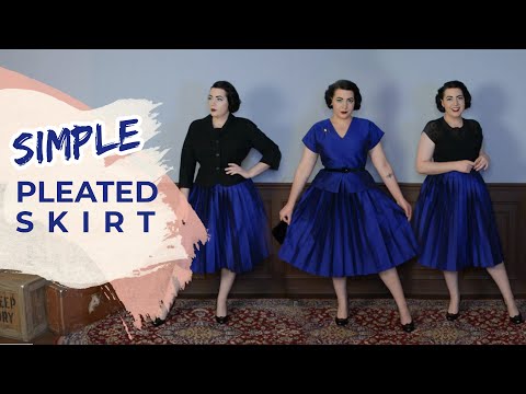 How to Make a Simple Pleated Skirt // Retro Sewing Project