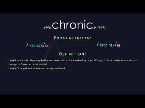 Chronic Meaning And Pronunciation | Audio Dictionary