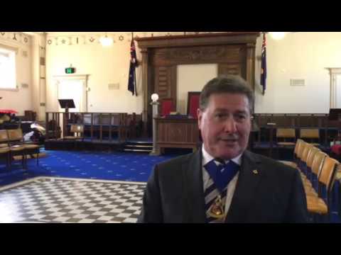 Don Reynolds Grand Master of Freemasons Victoria Historic Closing of Lodge