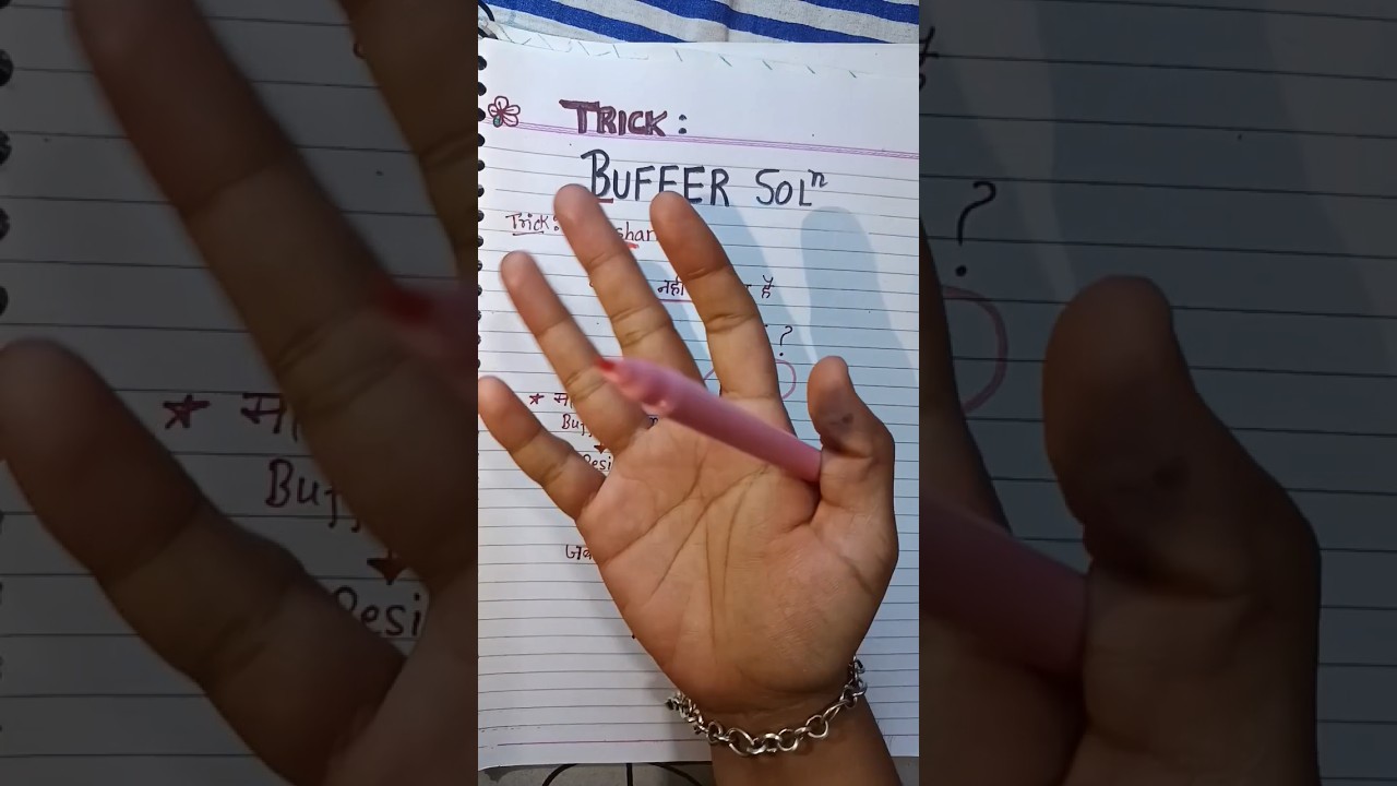 Trick🫰BUFFER SOLUTION  #buffersolution #buffer #ionic_equilibrium #ashortaday #shorts #pH