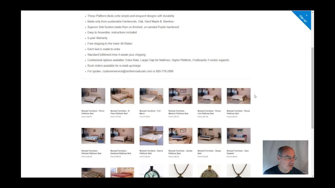 Solid Wood Platform Bed