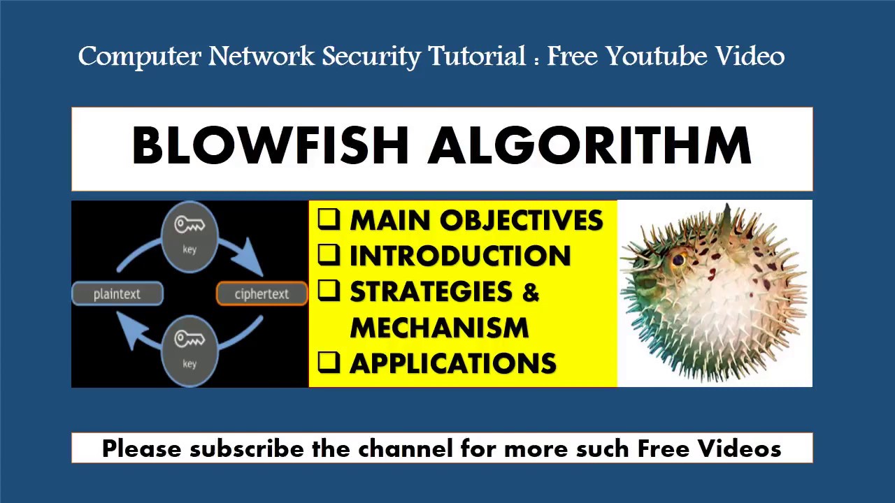 BLOWFISH ENCRYPTION ALGORITHM