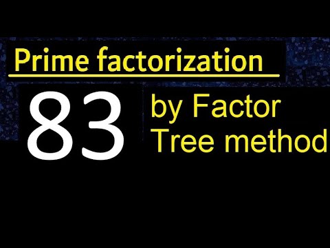 Prime factorization of 83 by factor tree method . Factor tree of 83 . How to find prime factors