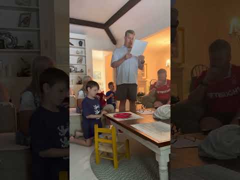 Chris reading obituary