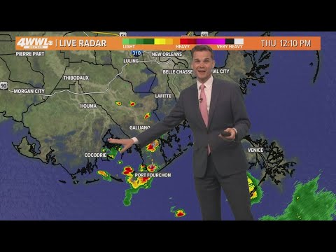 New Orleans Noon Weather: Pop up showers Thursday, more rain into weekend