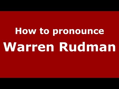 How to pronounce Warren Rudman (American English/US) - PronounceNames.com