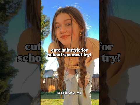 cute hairstyles for school you must try! #aesthetic #pinterestaesthetic #ideas #fyp #trending #viral