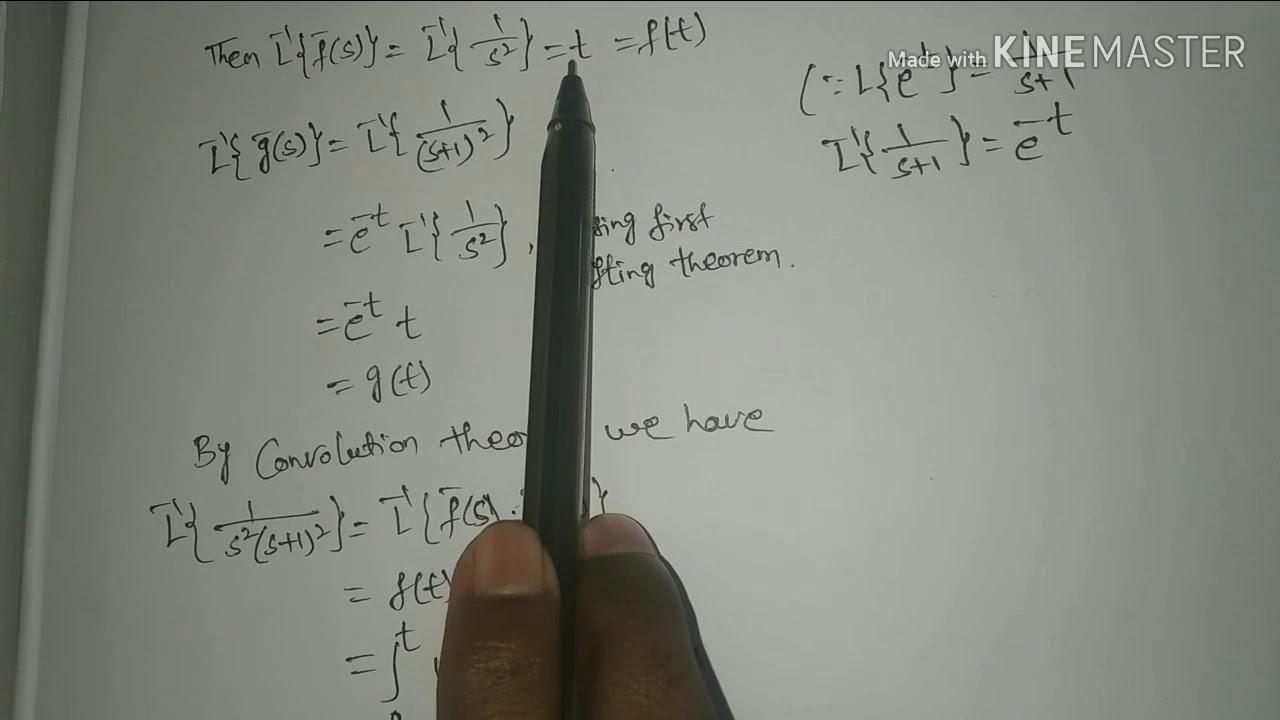Inverse Laplace transform (Convolution theorem) Problem part 4
