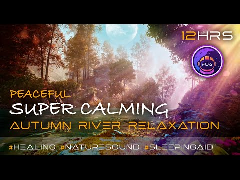 🟠 🔊 PEACEFUL SUPER CALMING Autumn River Sound Relaxation