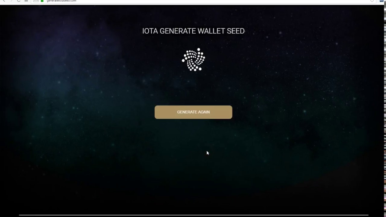 How generate IOTA wallet random seed