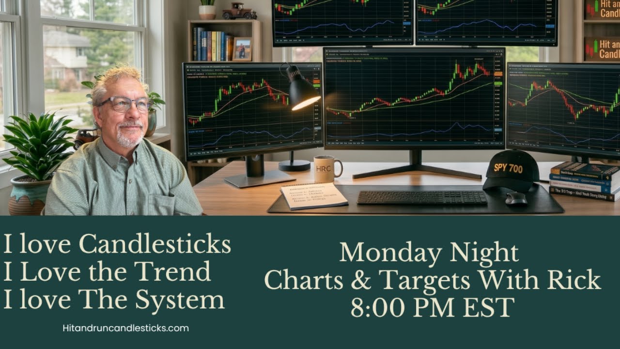 🟢[Charts & Targets Live Monday Night] Thursday, TSLA, TSLL
