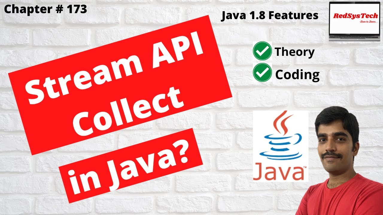 # 173 Stream Collect Java | stream collection in java 8 | Java 8 Stream API| Stream|java8|RedSysTech