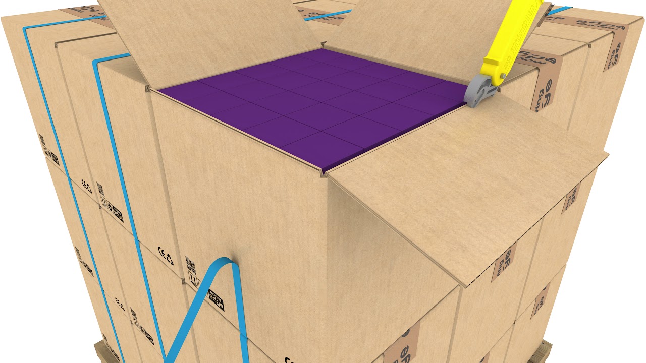 3D Animation of a Packaging Knife opening a box
