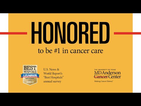 MD Anderson is honored to be No. 1 in cancer care